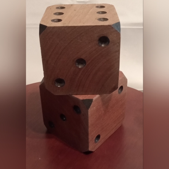 Source Unknown | Accents | Midcentury Large Wood Dice | Poshmark